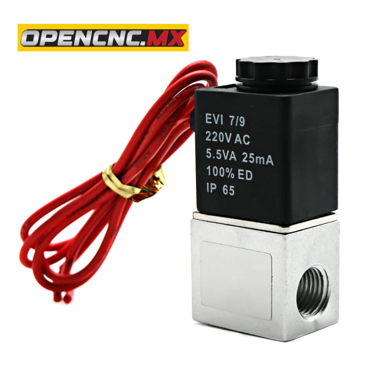 Electroválvula eléctrica de 1/4", 2 vías, 24v